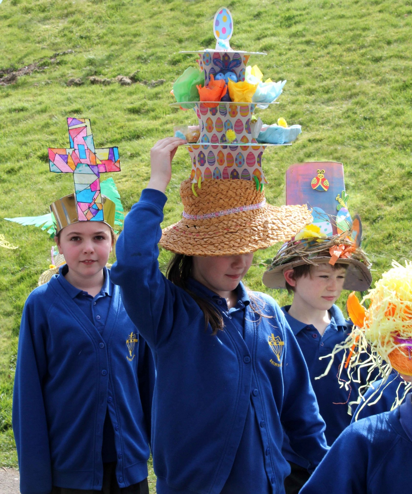 Brimscombe C of E Primary School - Easter Hat Parade 2015 (1)